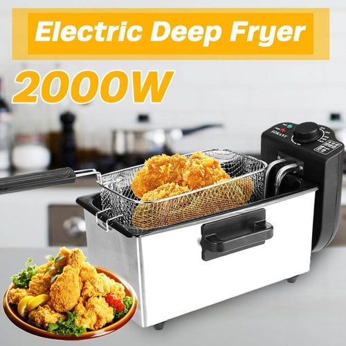 Heavy-Duty-Stainless-Steel-Electric-Deep-Fryer-Commercial-Home-Kitchen ...